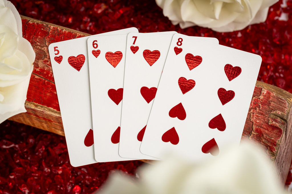 (TUCK CORNER DENT) - Good Pals Valentine's Playing Cards Red & Gold ...